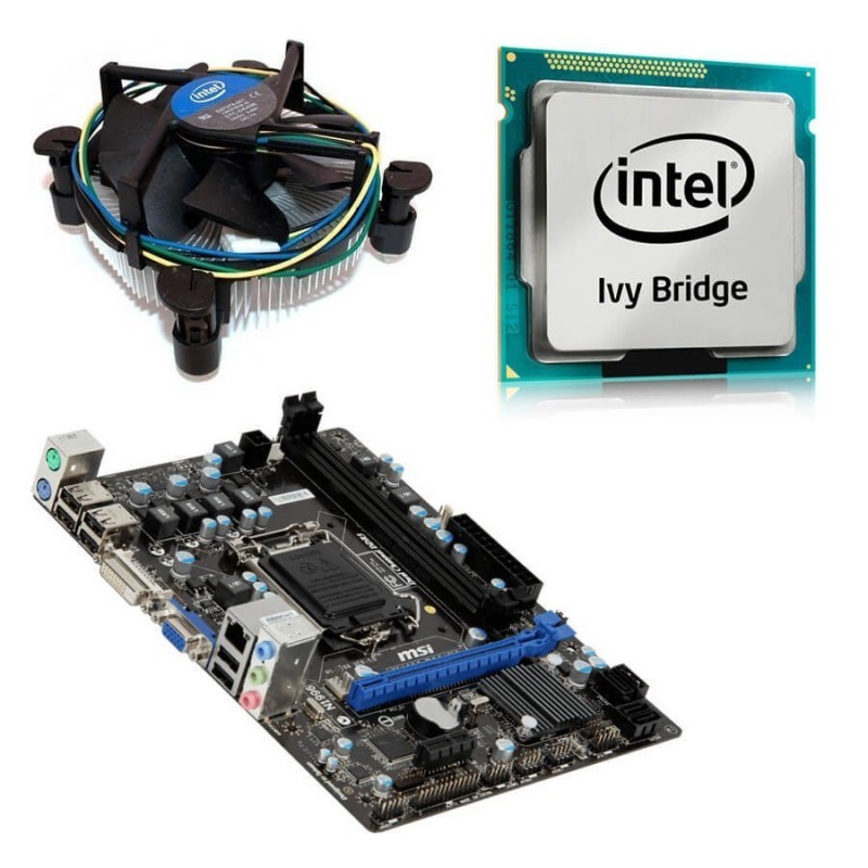 Kit Placa de baza sh MSI H61M-P31, Intel Pentium G2020, Cooler