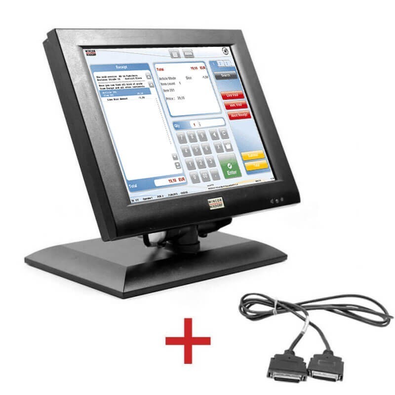 Monitor Touch BA73A-2, IR-Touch, 15 inch + Cablu Special Plink Wincor