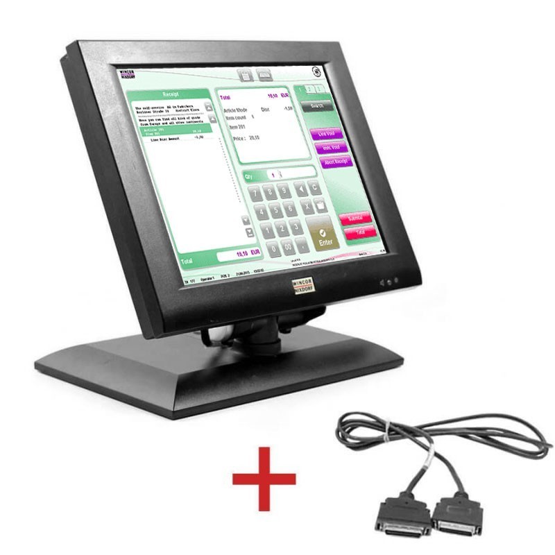 Monitor Touch BA72A-2, IR-Touch, 12 inch + Cablu Special Plink Wincor