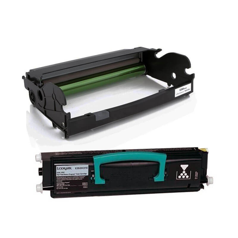 Kit Refurbished Unitate de imagine + Cartus Full, Original Lexmark E352 ...