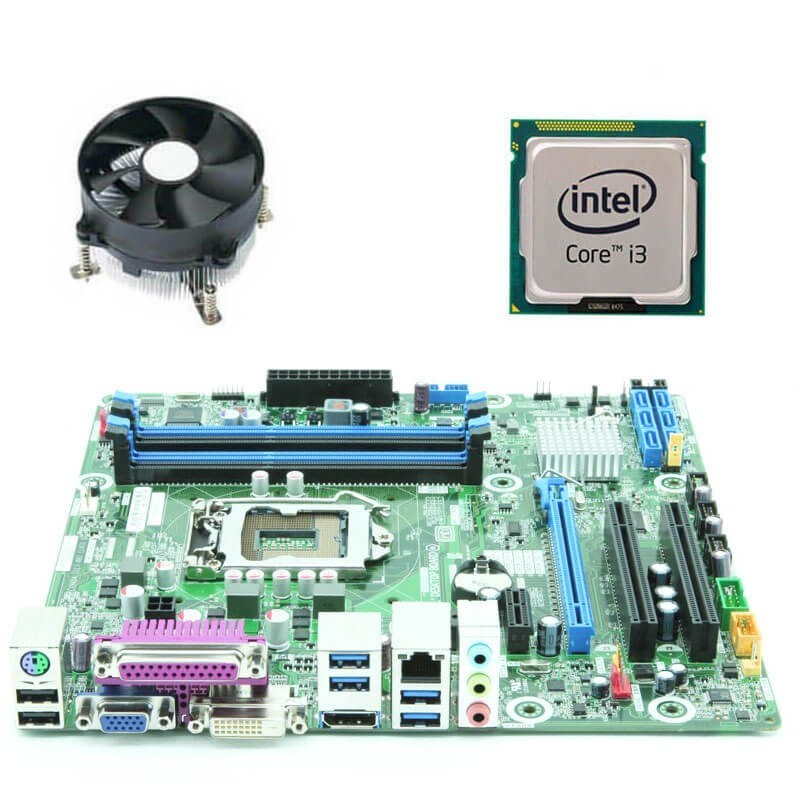 Kit Placa de Baza Intel DQ87PG, Intel Core i3-4160, Cooler