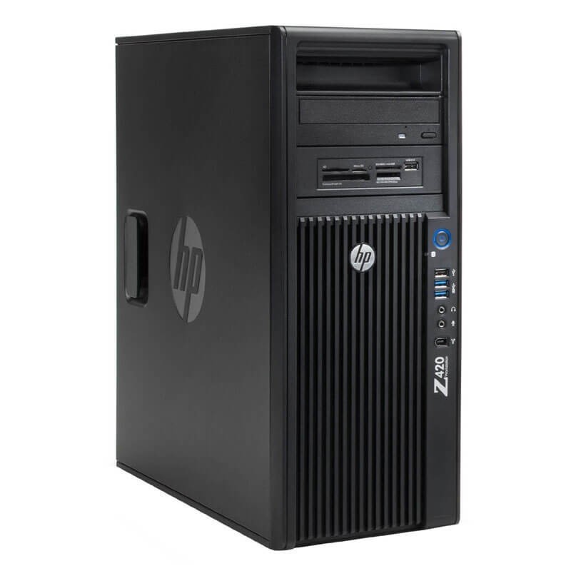 Workstation SH HP Z420, Xeon Octa Core E5-2670, 256GB SSD NOU, FirePro ...