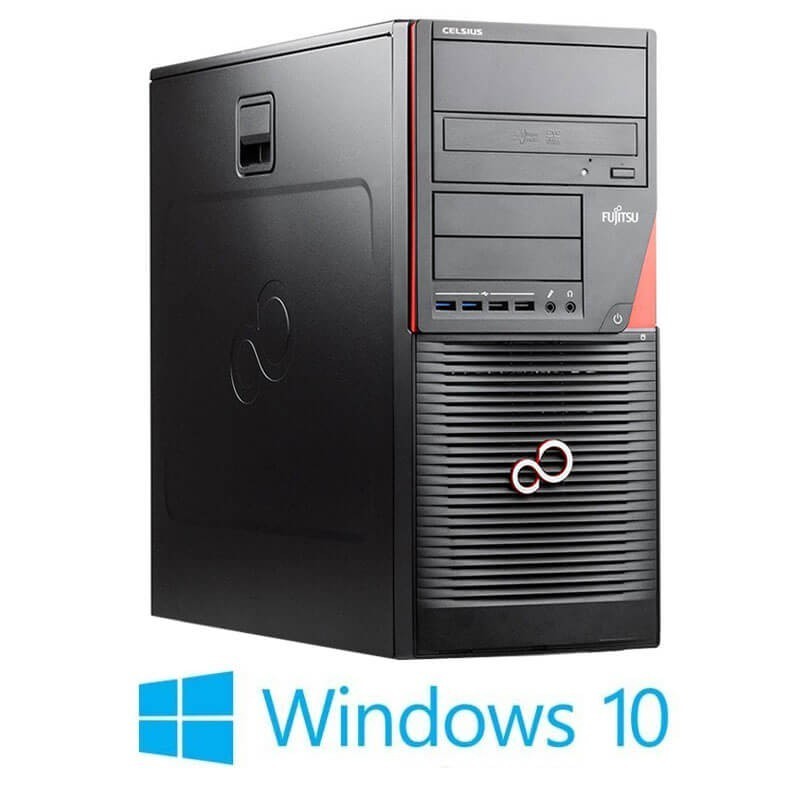 Workstation Fujitsu CELSIUS W550, Quad Core i7-6700, SSD, Quadro K2200 ...