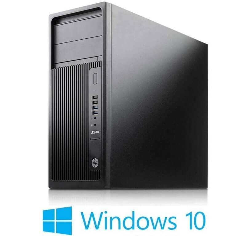 Workstation HP Z240 Tower, Quad Core i7-6700, 32GB, GeForce GT 640, Win ...
