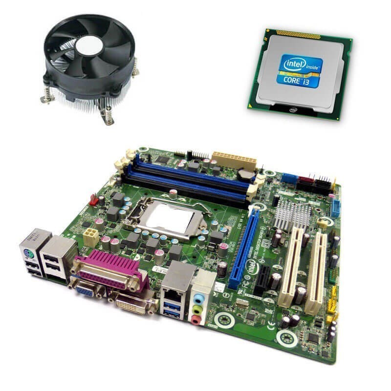 Kit placa de baza second hand Intel DB75EN, Intel i3-3220, Cooler
