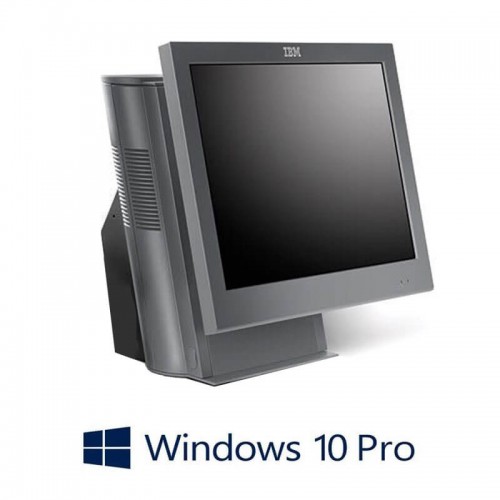 Sistem POS IBM SurePOS 4852-566, Core 2 Quad Q6600, SSD, 15 inci, Win ...