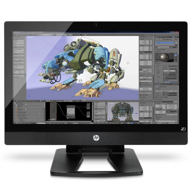All-in-One SH HP Z1 Workstation, Quad Core i7-3770, SSD, 27 inci 2K ...