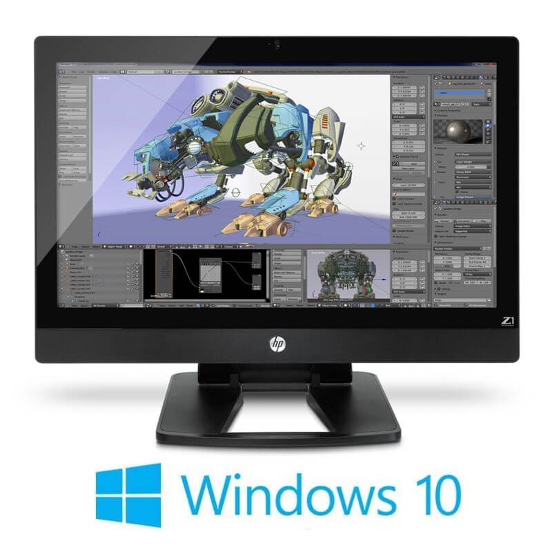 All-in-One HP Z1 Workstation, i7-3770, SSD, 27 inci 2K, Quadro 1000M ...