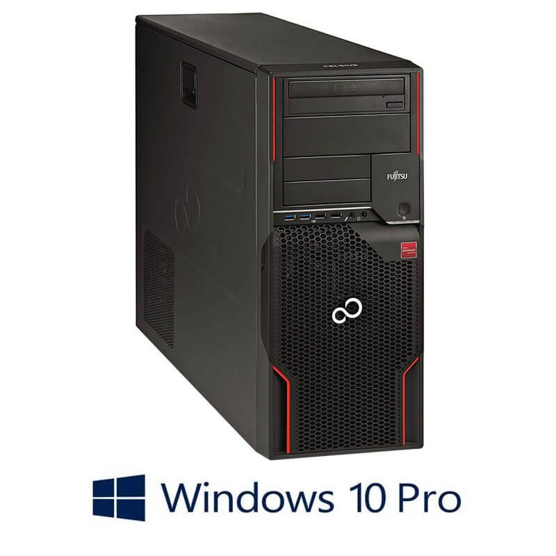 Workstation Fujitsu CELSIUS W520, Intel i3-2100, 500GB HDD, Win 10 Pro