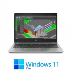 Laptop HP ZBook 14u G5, i7-8550U, SSD, Display NOU FHD, WX 3100 2GB, Win 11 Pro