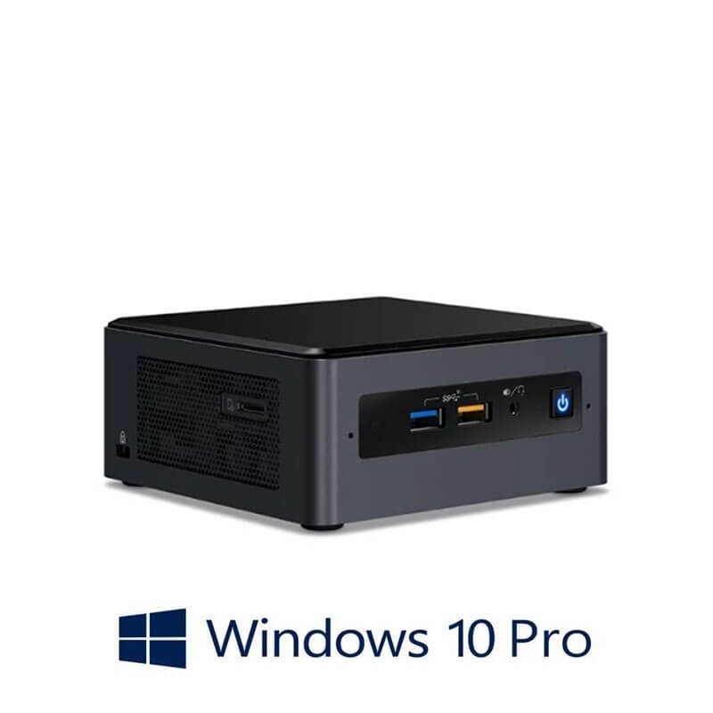 Mini PC NUC Intel NUC8i7BEH, Quad Core i7-8559U, 8GB, 256GB SSD, Win 10 Pro