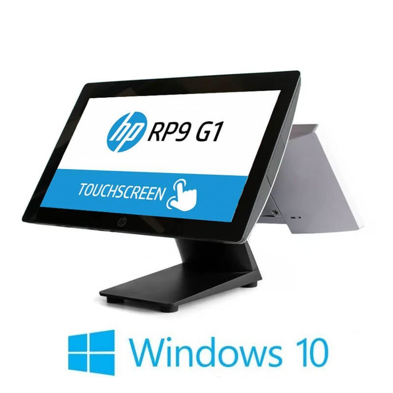 Sistem POS HP RP9 G1 9015, G4400, 128GB SSD, 15.6 inci, Display Client ...