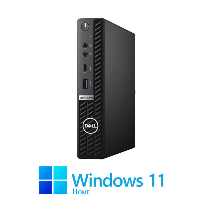 Mini PC Dell OptiPlex 7080, Octa Core i7-10700T, 16GB, 500GB SSD NOU ...