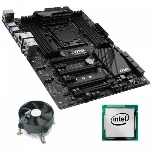 Kit Placa de Baza MSI X99S SLI PLUS, Intel Hexa Core i7-5820K, Cooler