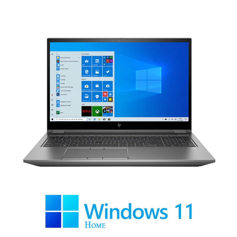 Laptop HP ZBook Fury 15 G7, Hexa Core i7-10850H, 32GB DDR4, SSD, Win 11 ...